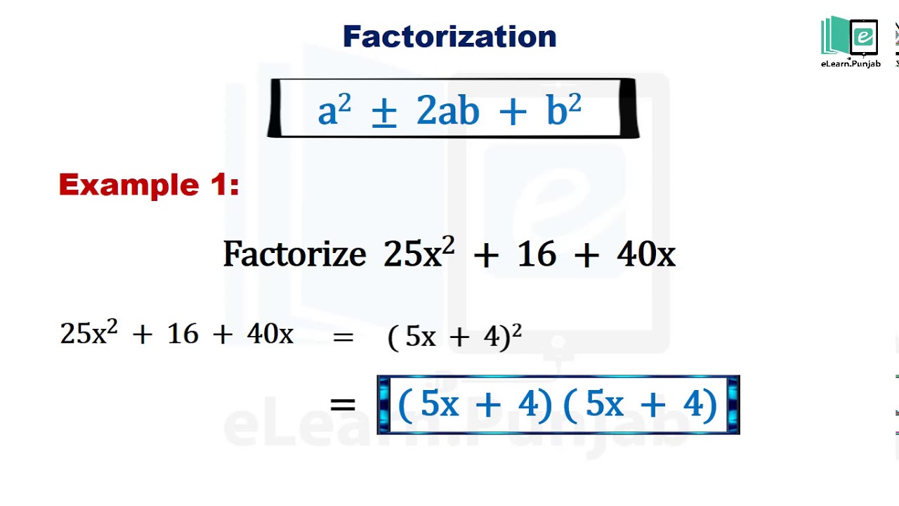 Factorization (Part 2) - YouTube