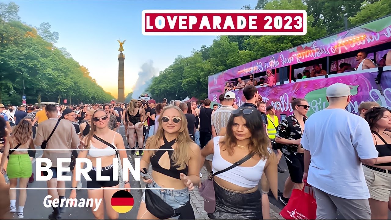 Loveparade Berlin [4K] - Germany 2023 🇩🇪 Rave The Planet - Siegelssäule ...