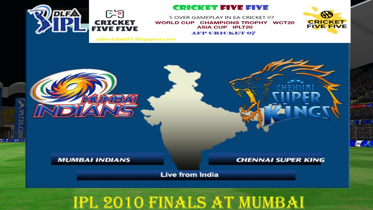 IPL 2010 FINAL CSK VS MI (5 OVER) GAME PLAY AT MUMBAI - YouTube
