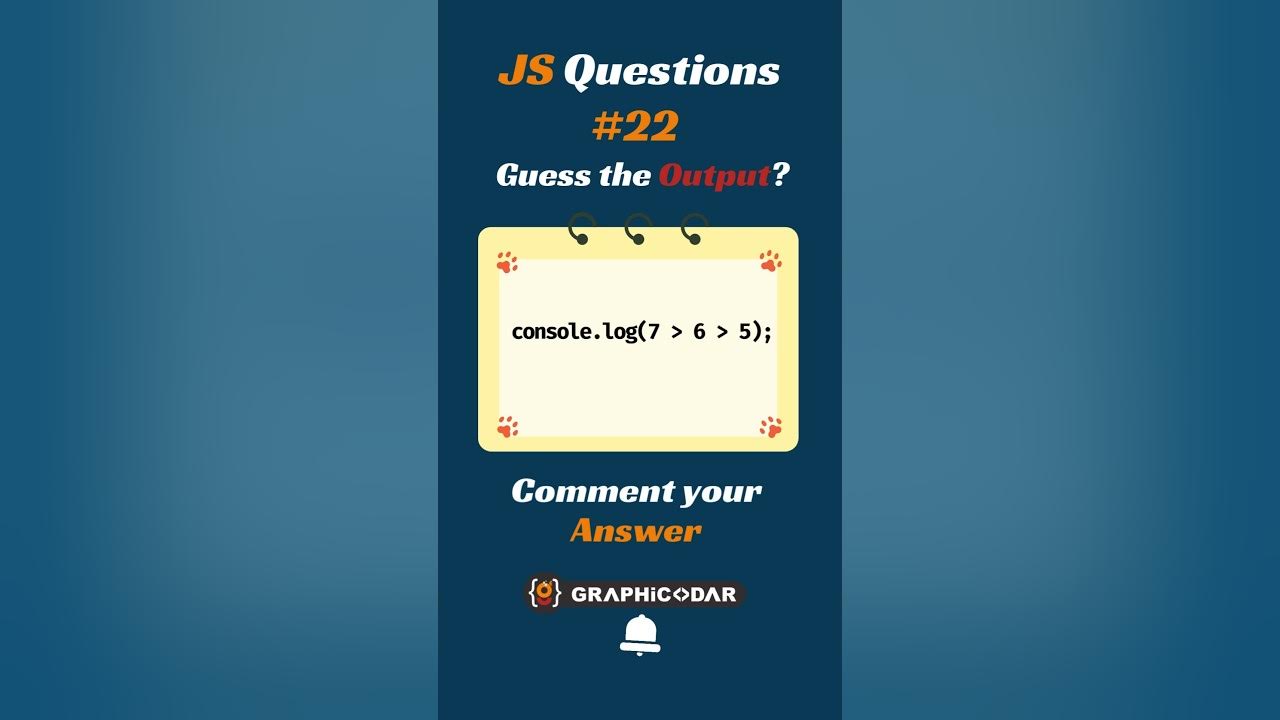 22 Javascript Interview Questions Output Based Questions Codingchallenge