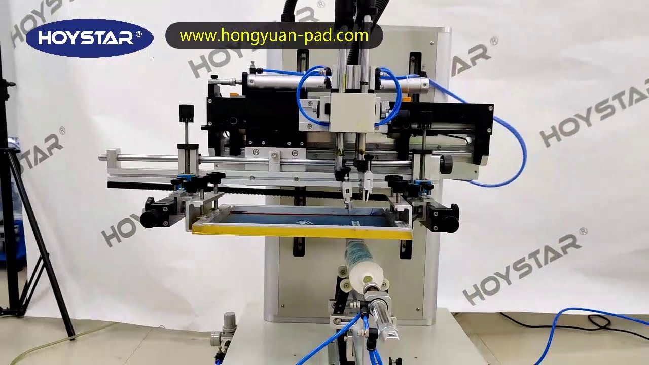 Cylindrical Screen Printing machine,bottle printing - YouTube