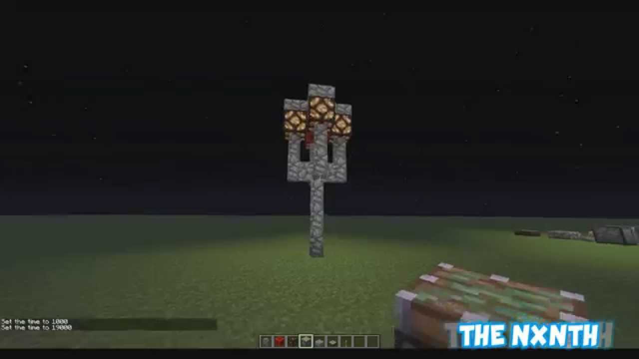 Minecraft Tutorial | Automatic Redstone light (Street light) - YouTube