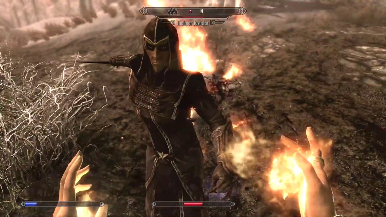 Attacked on sight by Thalmor Justiciar - Skyrim - YouTube