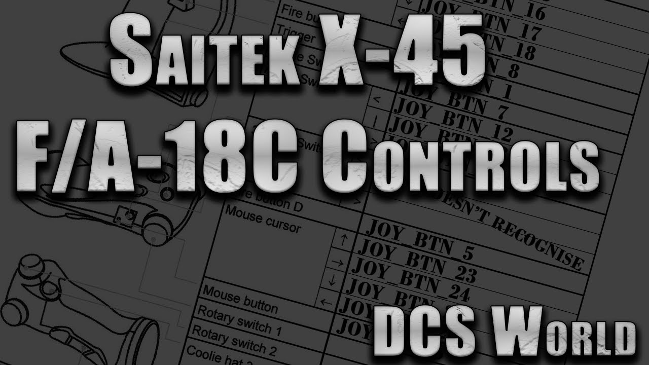 MY Saitek X-45 F/A-18 Controls in DCS World - YouTube