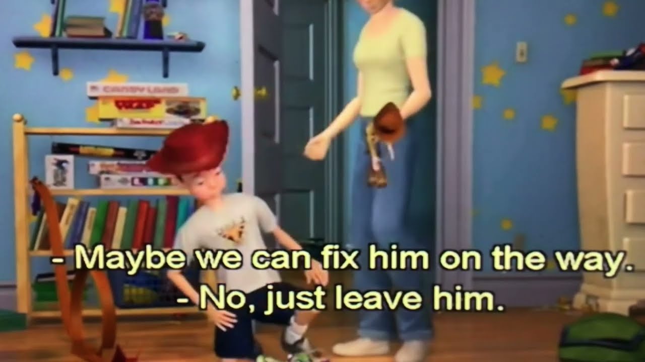 Toy Story 2 1999🔺Andy Woody Arm Rip!😫👊🏻😡🏫🔺😧No Just Leaving!😞🔺(Sounds ...