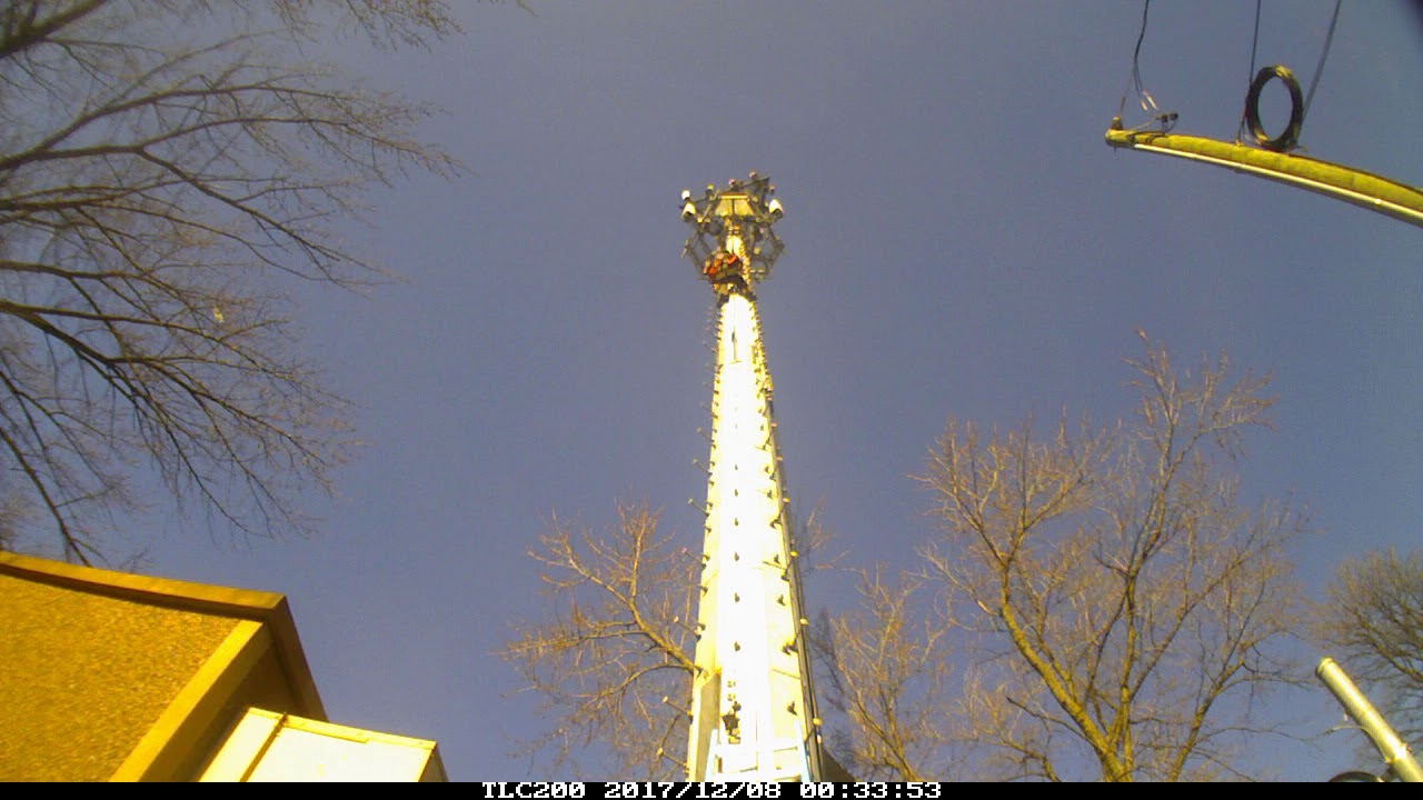 Timelapse of Monopole Cell Tower Construction - YouTube