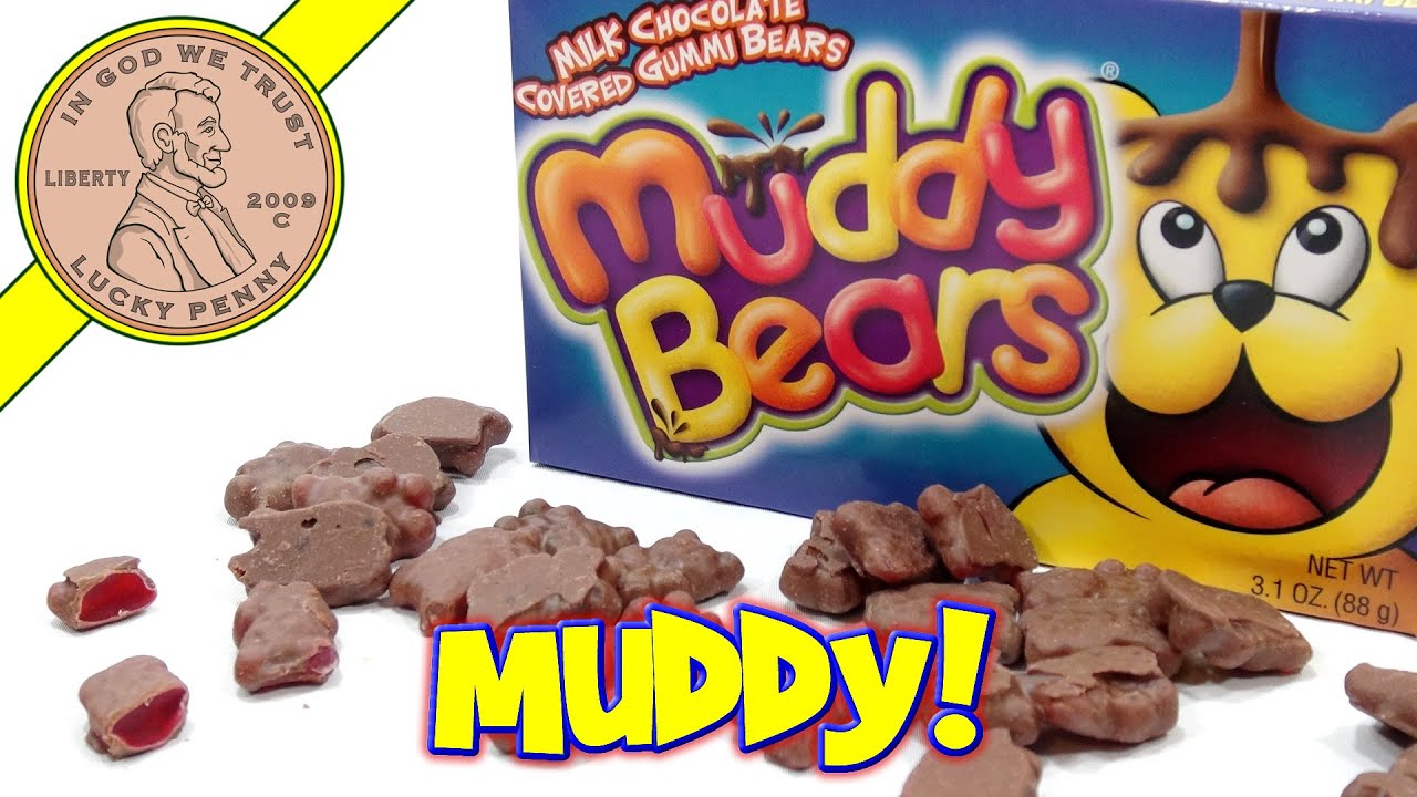 Muddy Bears Milk Chocolate Covered Gummi Bear Candy - YouTube