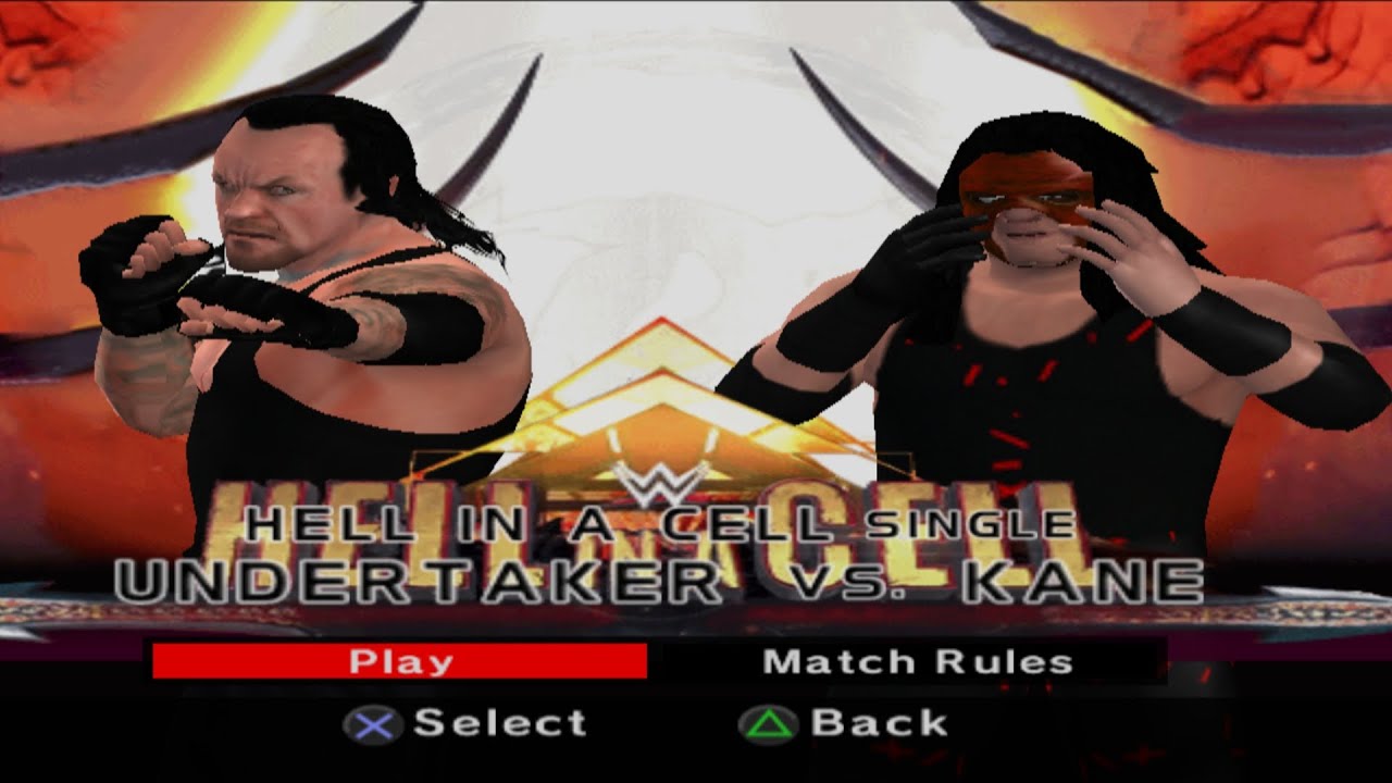 Undertaker vs Kane in HIAC match in wwe svr 2007 2k24 mod in aether sx2 ...