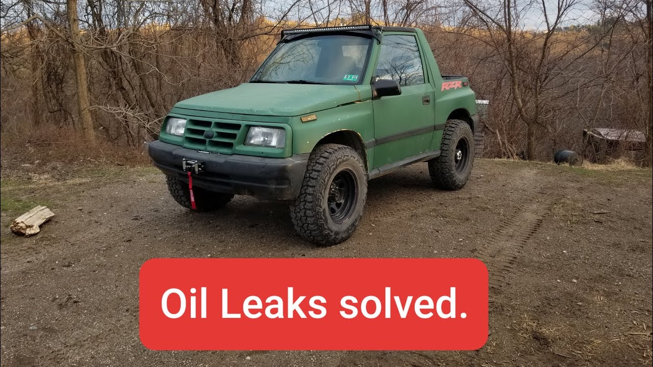 Geo tracker oil leaks fixed! - YouTube