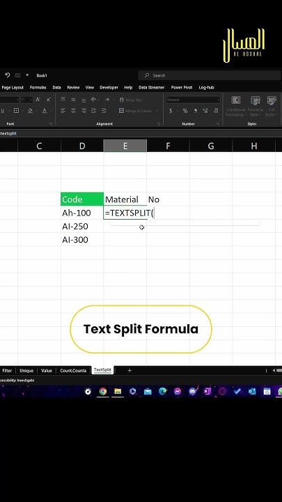 Excel Textsplit Formula Youtube