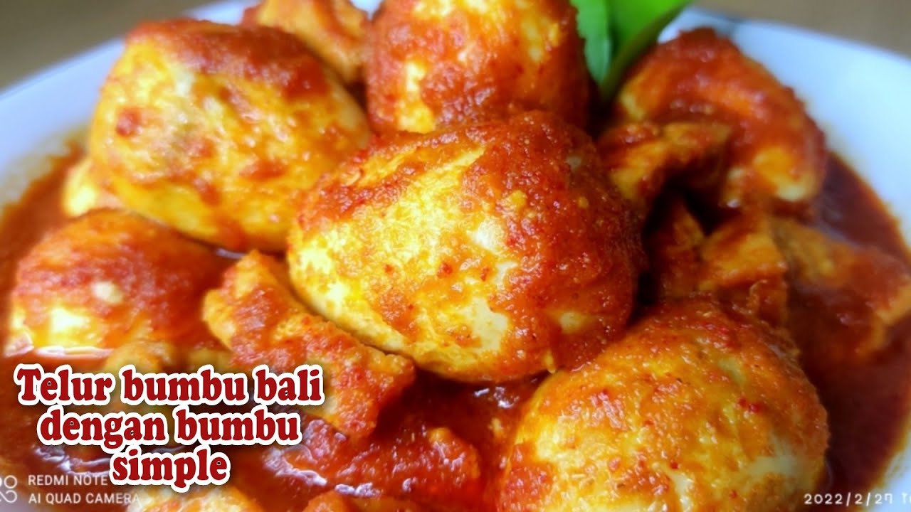 Resep telur bumbu bali spesial - YouTube