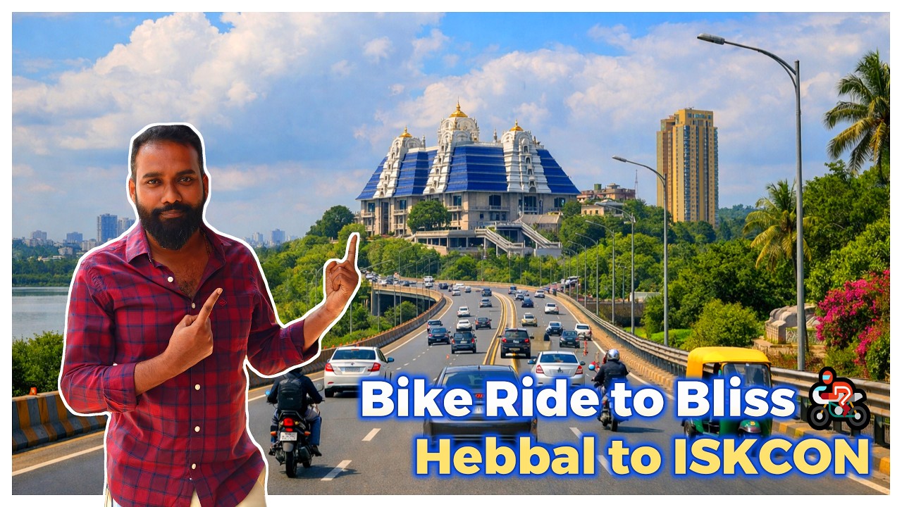 Hebbal to ISKCON 🏍️ | A Divine Ride | 2024 | The Largest Krishna Temple ...