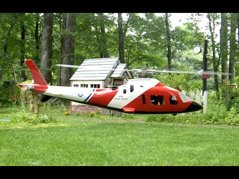 RC large helicopter Agusta A-109 flying - YouTube