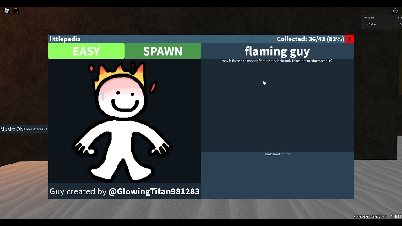 Como encontrar a ''flaming guy'' in Finds the little guys en roblox ...