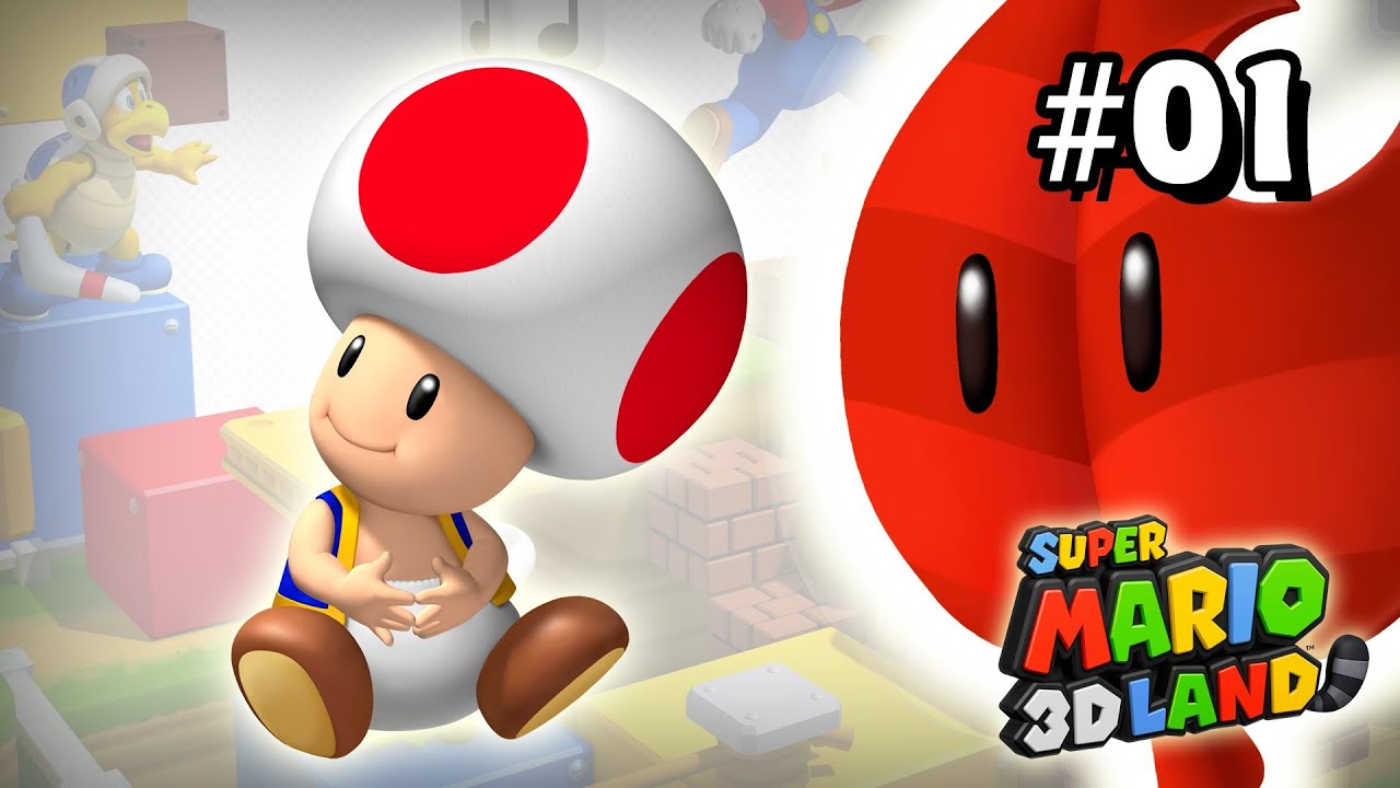 Super Mario 3D Land Blind - World 1 [Part 1 of 2] - "Suicidal Toad ...