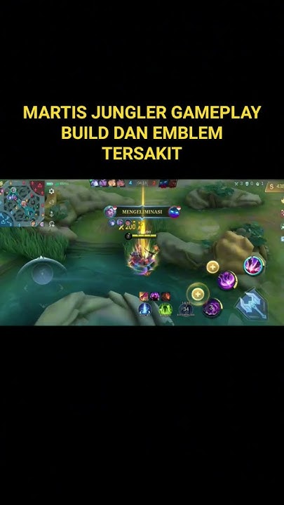 MARTIS JUNGLER GAMEPLAY | BUILD DAN EMBLEM TERSAKIT #shorts #mobilelegends - YouTube