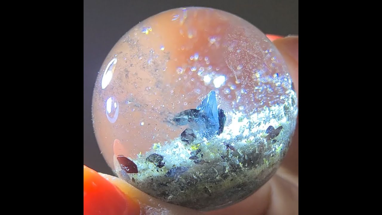 RARE Blue hematite and negative stone-in-stone in thousand-layer ...