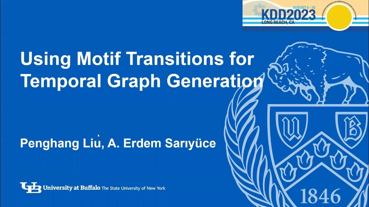 KDD 2023 - Using Motif Transitions for Temporal Graph Generation - YouTube