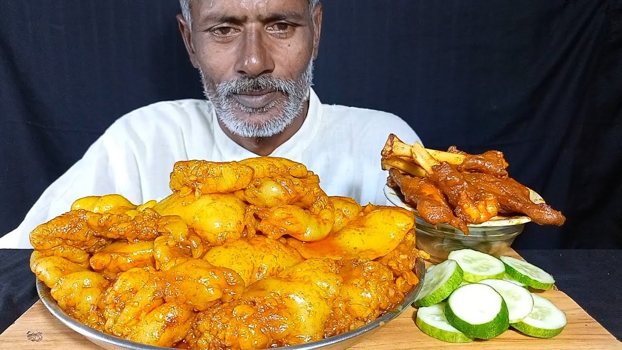 ASMR: Eating Only Most Oily Mutton Fat Curry, Spicy Mutton Bone Curry ...