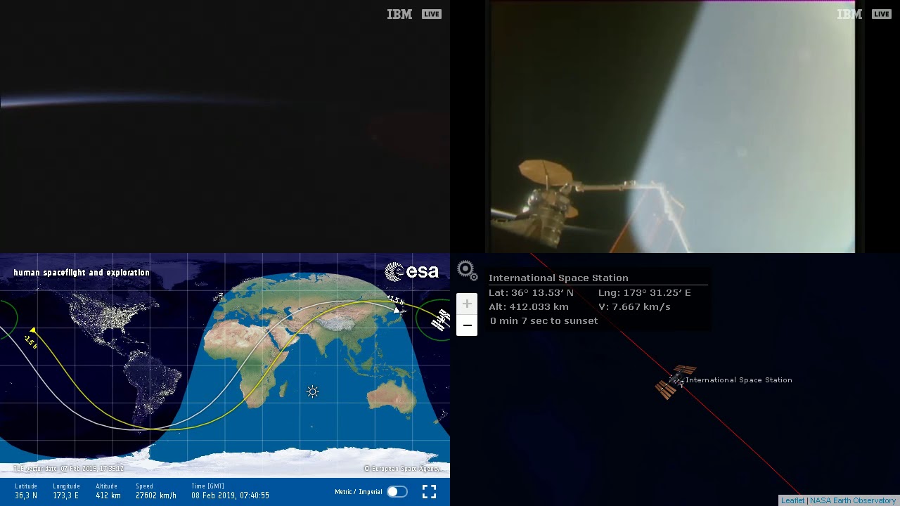 Sunset Over Asia - NASA/ESA ISS LIVE Space Station With Map - 458 ...