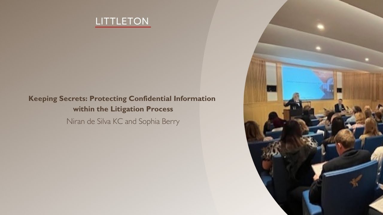 Protecting Confidential Information - Niran de Silva KC and Sophia ...