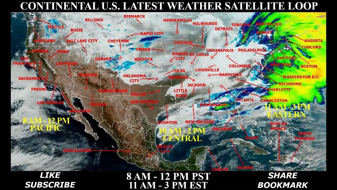 FULL USA Sat Jan 18 Latest Weather Satellite Animation Loop - Daily ...