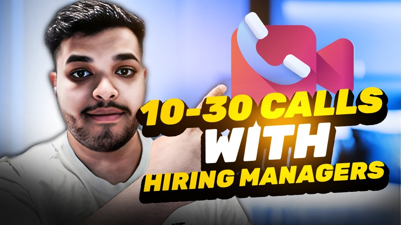 How to Schedule 10-30 Calls With Hiring Managers - YouTube