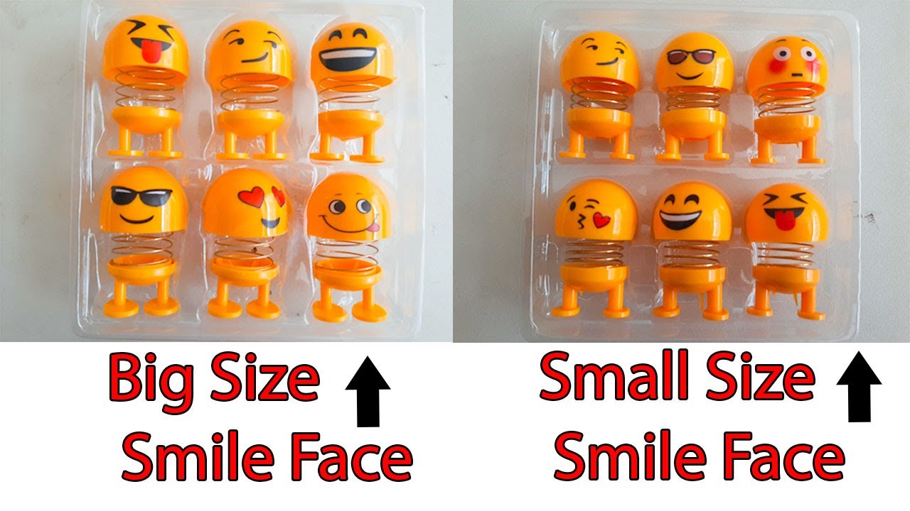 Mini and Big Size Smiling Face Spring For Car Dashboard 2020 - YouTube
