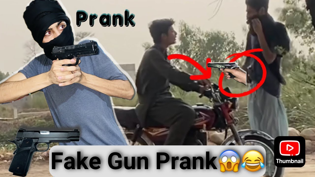 Fake gun prank 😱 Dako bn kr lot Liya sb kuch 😝😅#prank #funny (plz sport ...