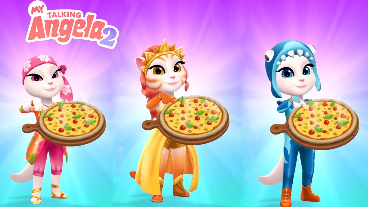 Angela Makes You Cakes - My Talking Angela 2 Unlock All Costume - YouTube