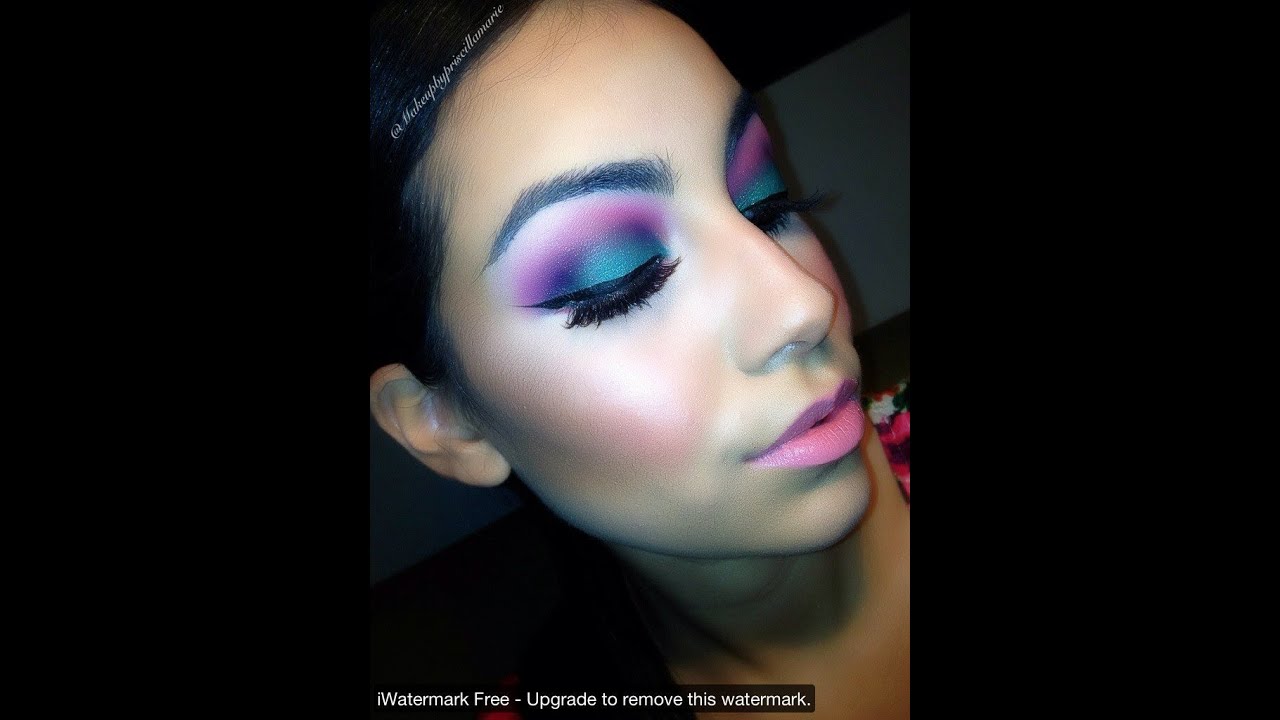 Colorful Makeup Tutorial - YouTube