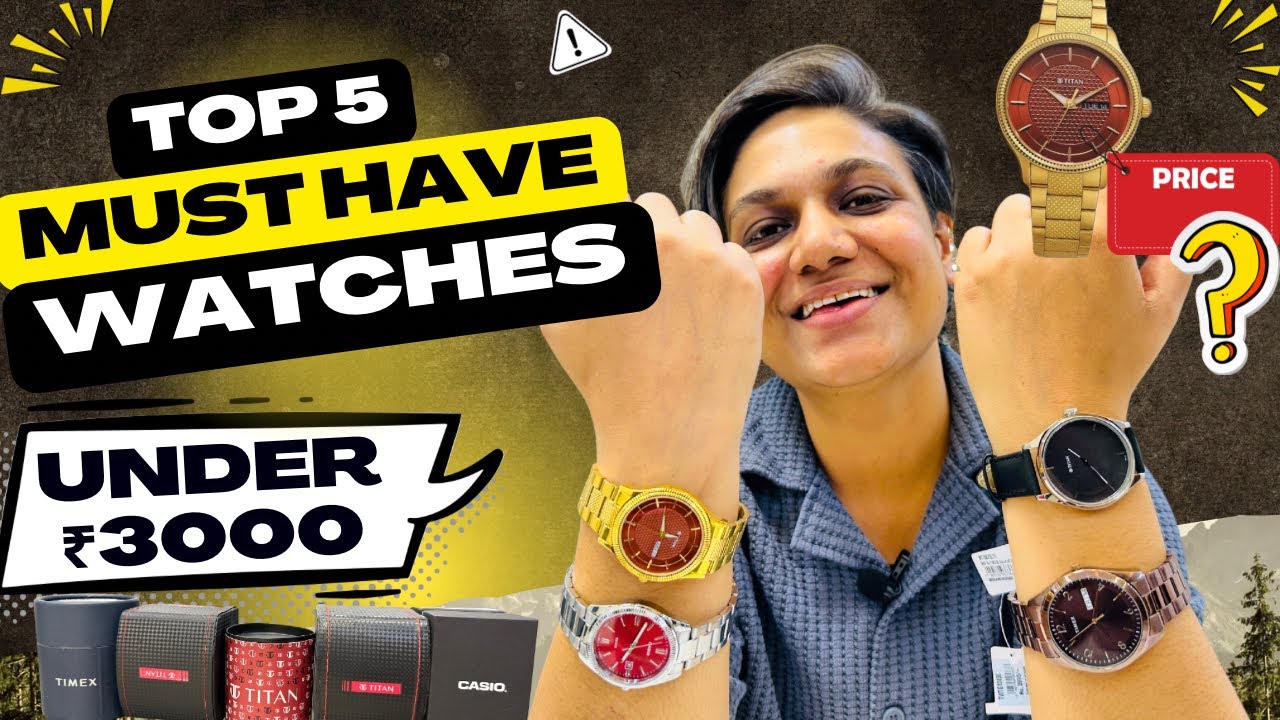 5 Best Watches for Men Under ₹3000🔥🔥 Casio, Titan, Timex Watches haul ...