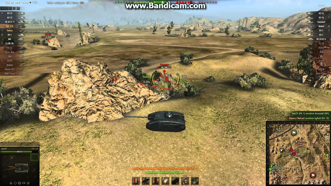 World of Tanks - ARL V39 - 3 Kills - Steppen - YouTube