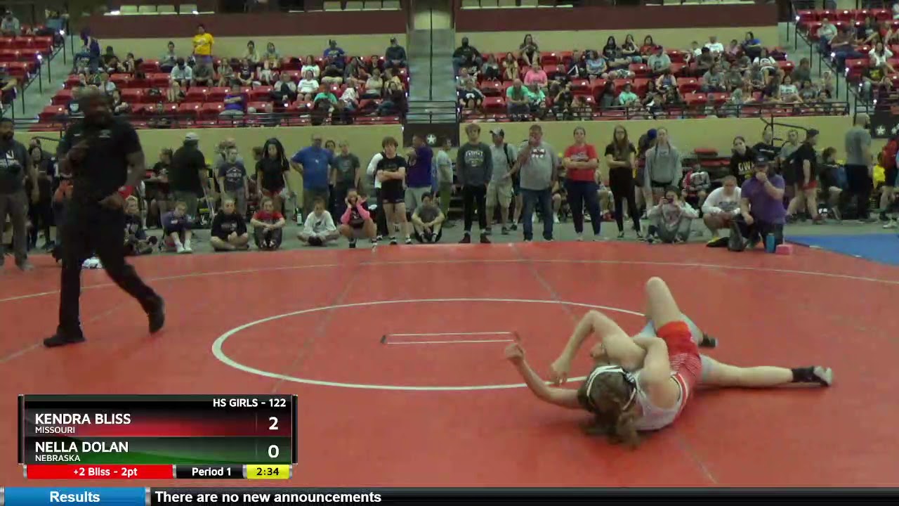 HS Girls 122 Kendra Bliss Missouri Vs Nella Dolan Nebraska - YouTube
