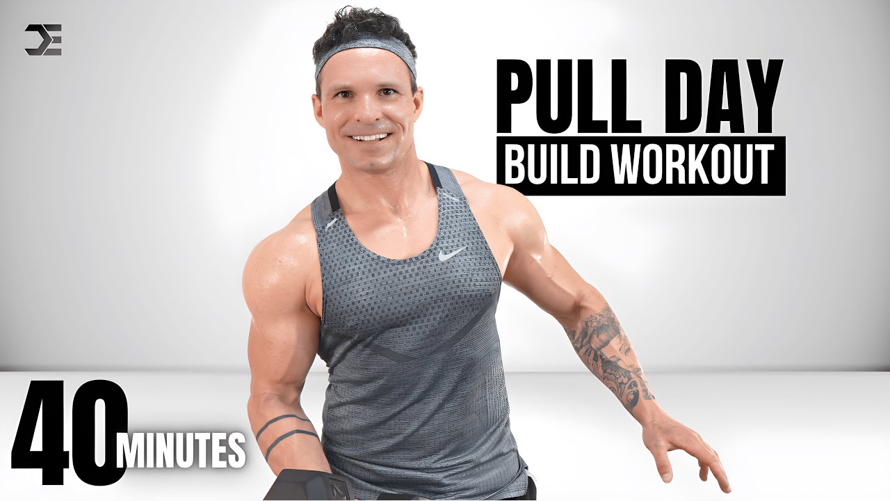 40 Min Big BACK, BICEPS & REAR DELTS WORKOUT with WEIGHTS | DB Strength ...