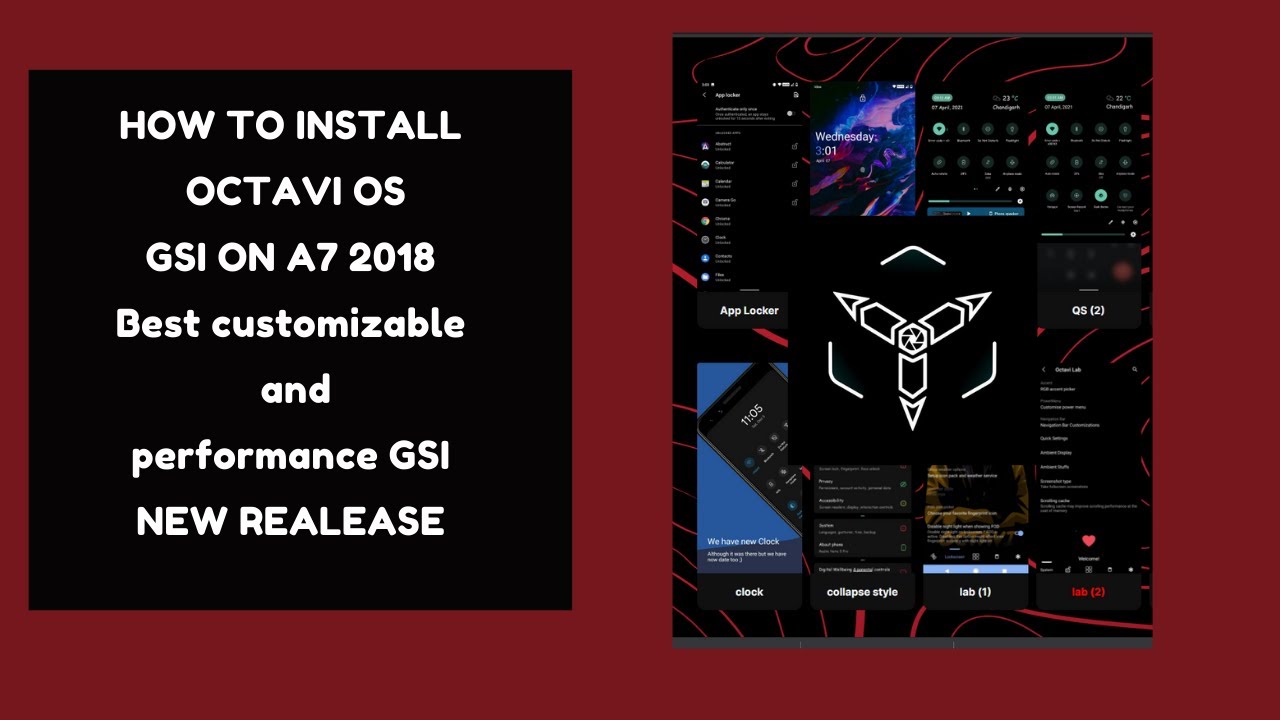 How To Install Octavi OS on A7 2018 | BEST customizable GSI FOR A7 2018 ...