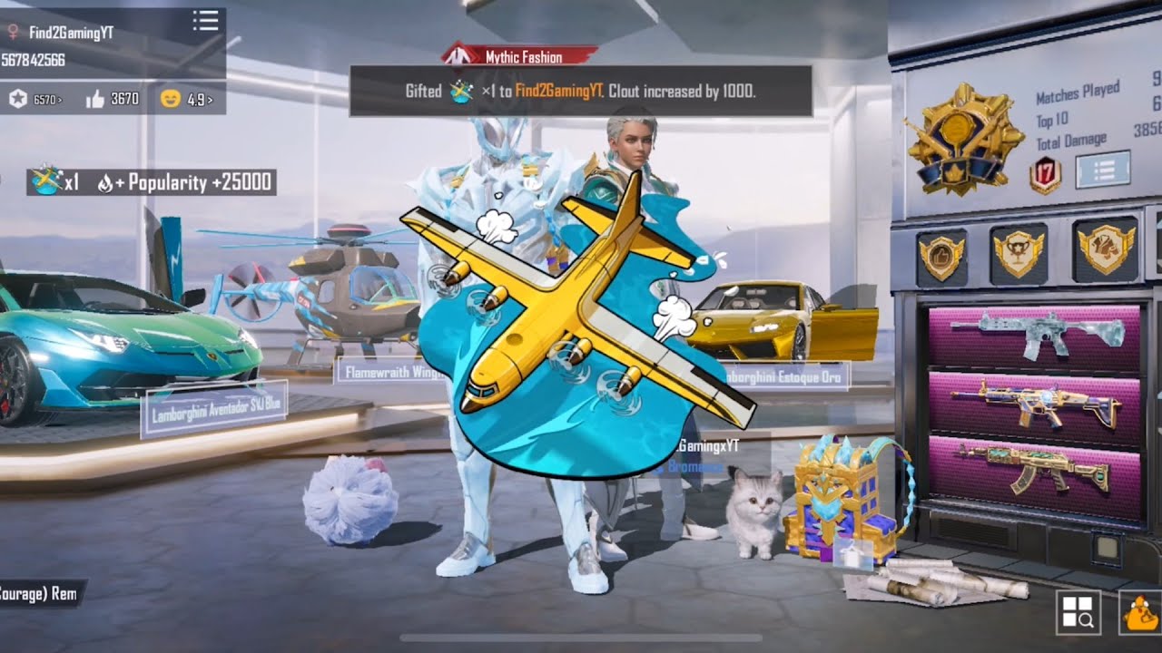 BGMI Plane Popularity Animation On Profile | BGMI Popularity Worth ...