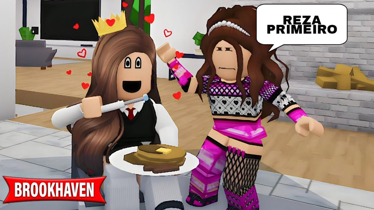 Quando sua mãe reza por tudo 🤪 #roblox #brookhaven - YouTube