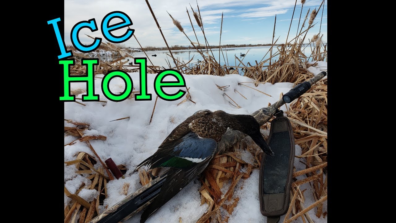 Ice Hole Duck Hunt, How I set my decoys on an Ice Hole - YouTube