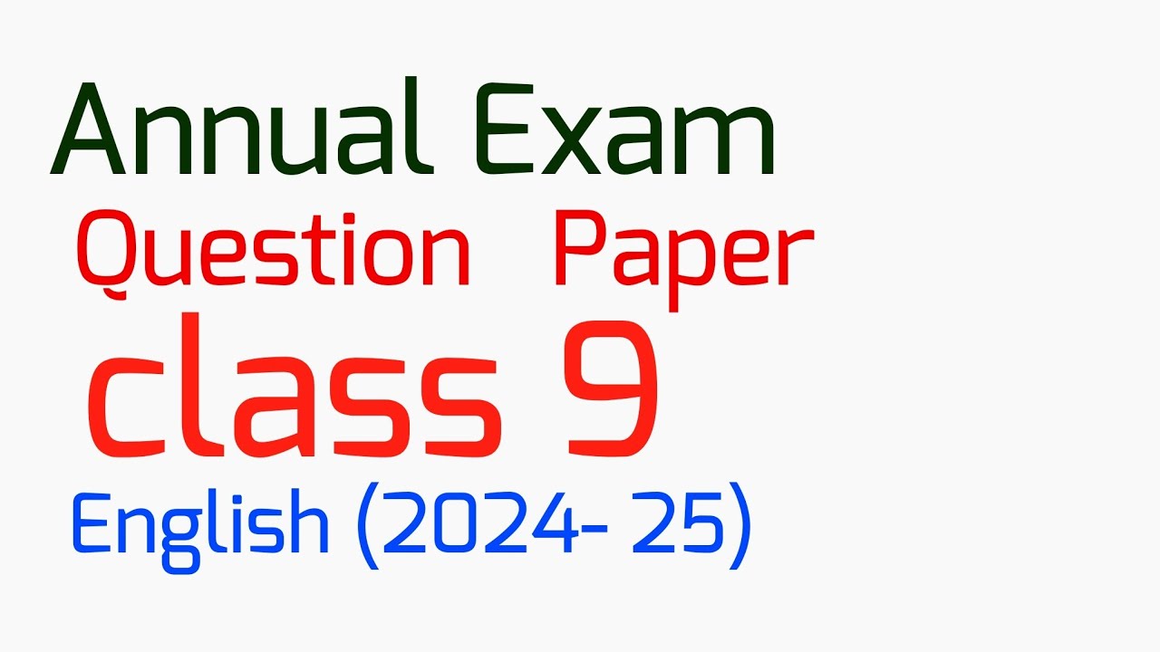 Annual Exam Question Paper Class 9 Science 2023-24 (original) CBSE ...