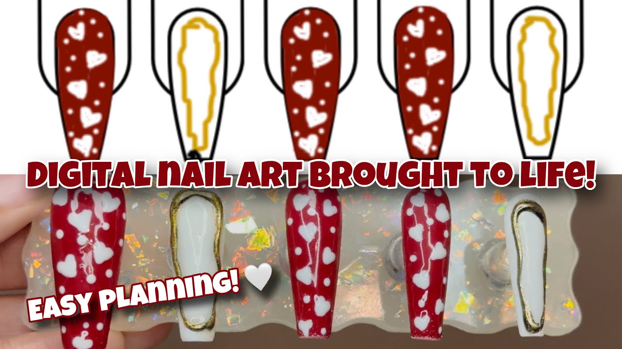 Using A DIGITAL Nail Planner Template To Bring My Design To Life! Easy ...