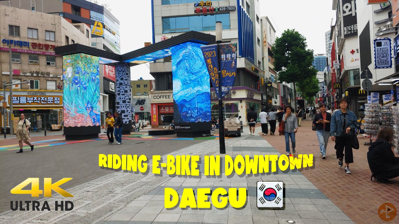 Riding Tour Korea | Daegu Downtown and Seomun Market | POV 4K | Cloudy ...
