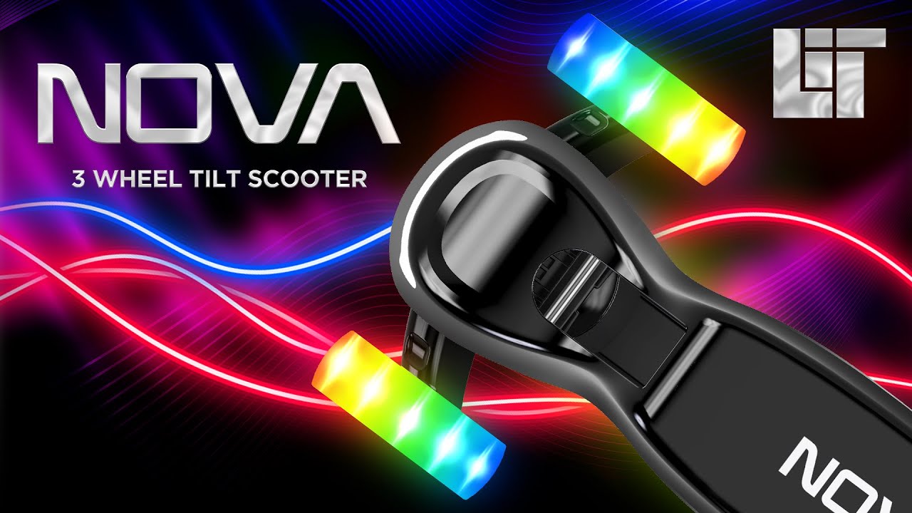 LIT Nova 3 - Wheel LAVA LED Light - Up Scooter - YouTube