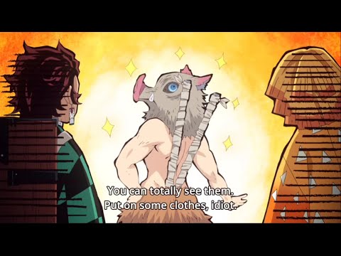 Inosuke Tries To “Hide” His Swords - YouTube