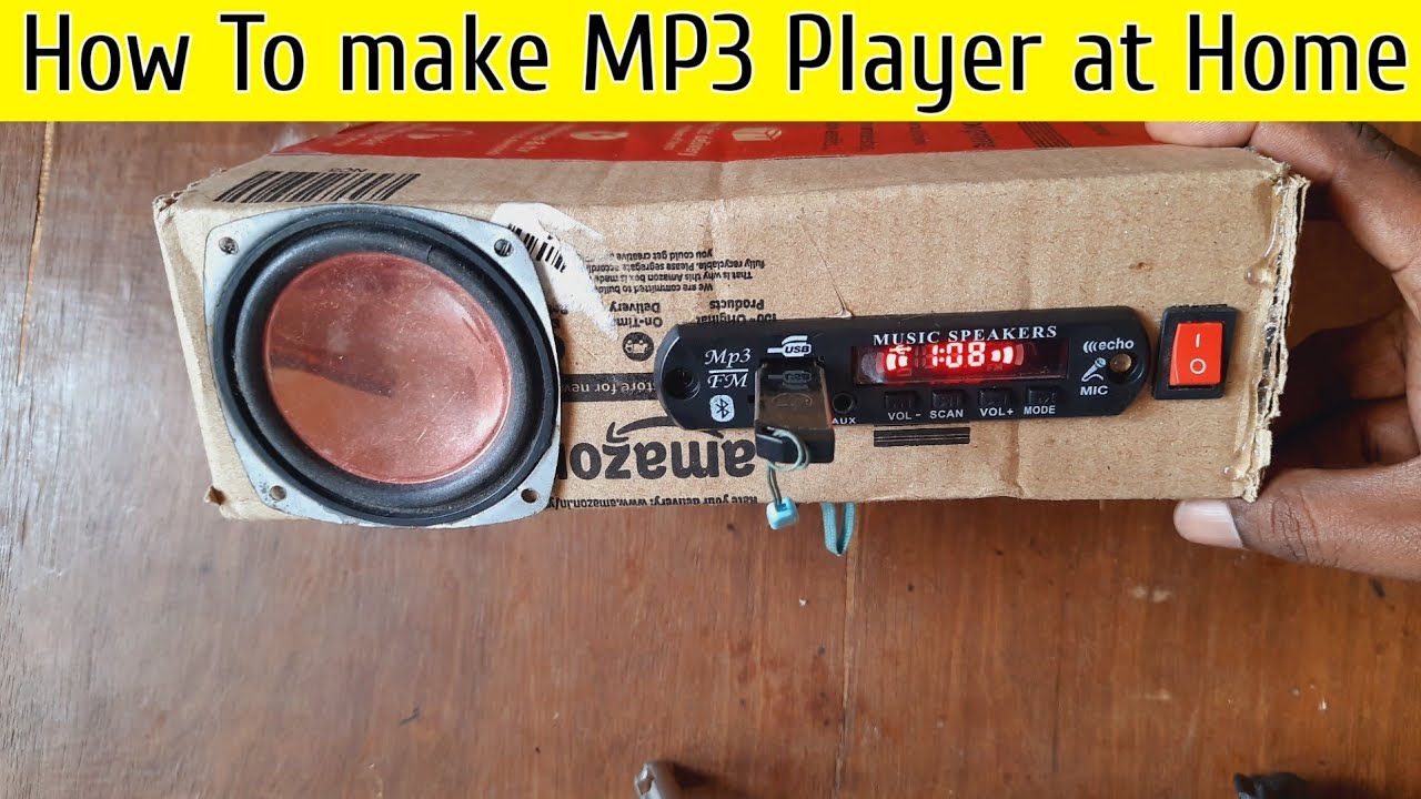 How to Make bluetooth MP3 player at cardboard box #bluetoothspeaker # ...