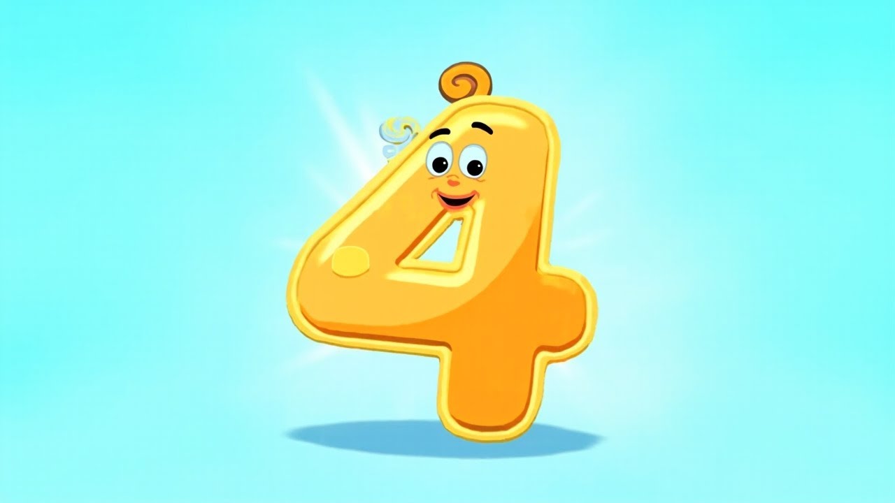 Number Four | 4 | Original Counting Song for Kids | Preschool Learning ...