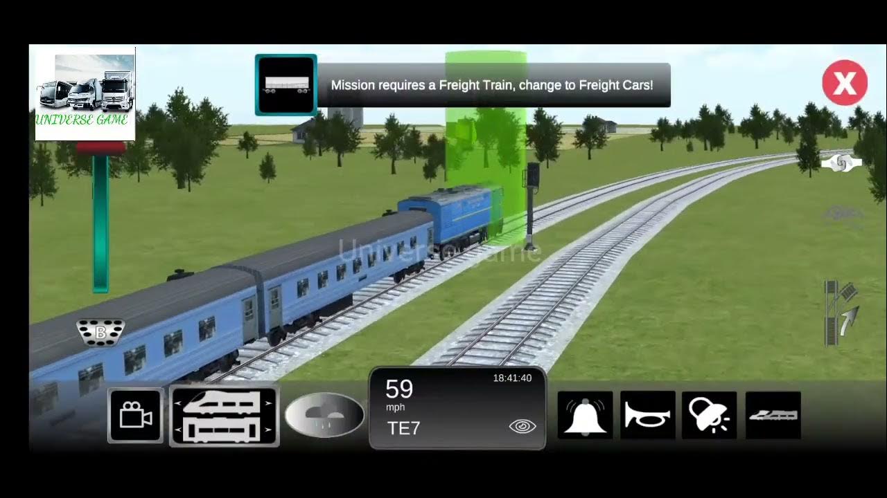 Train sim pro / lokomotive engine (passenger diesel TE7 ) train adventure / universe game - YouTube