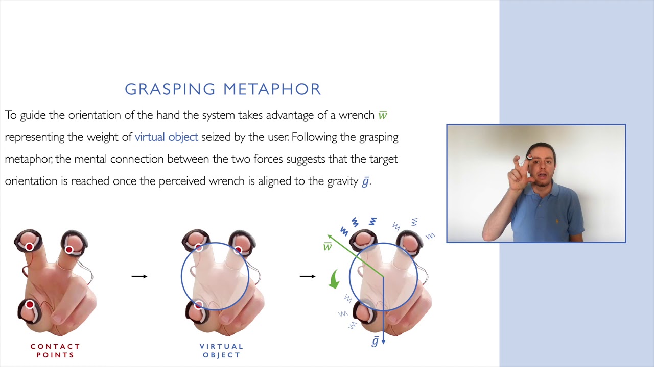 Hand Guidance Using Grasping Metaphor and Wearable Haptics - YouTube