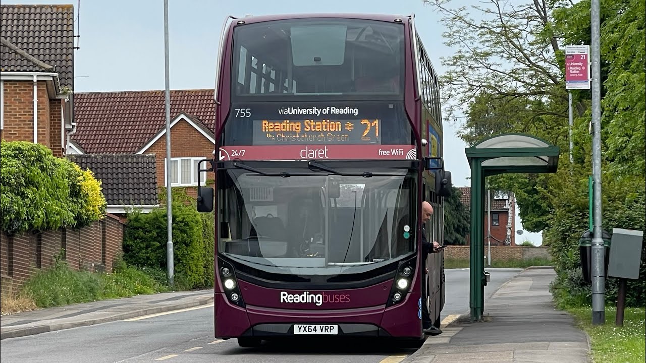 Reading Buses Enviro400 MMC 755 (YX64VRO) On Route 21 To Reading - YouTube