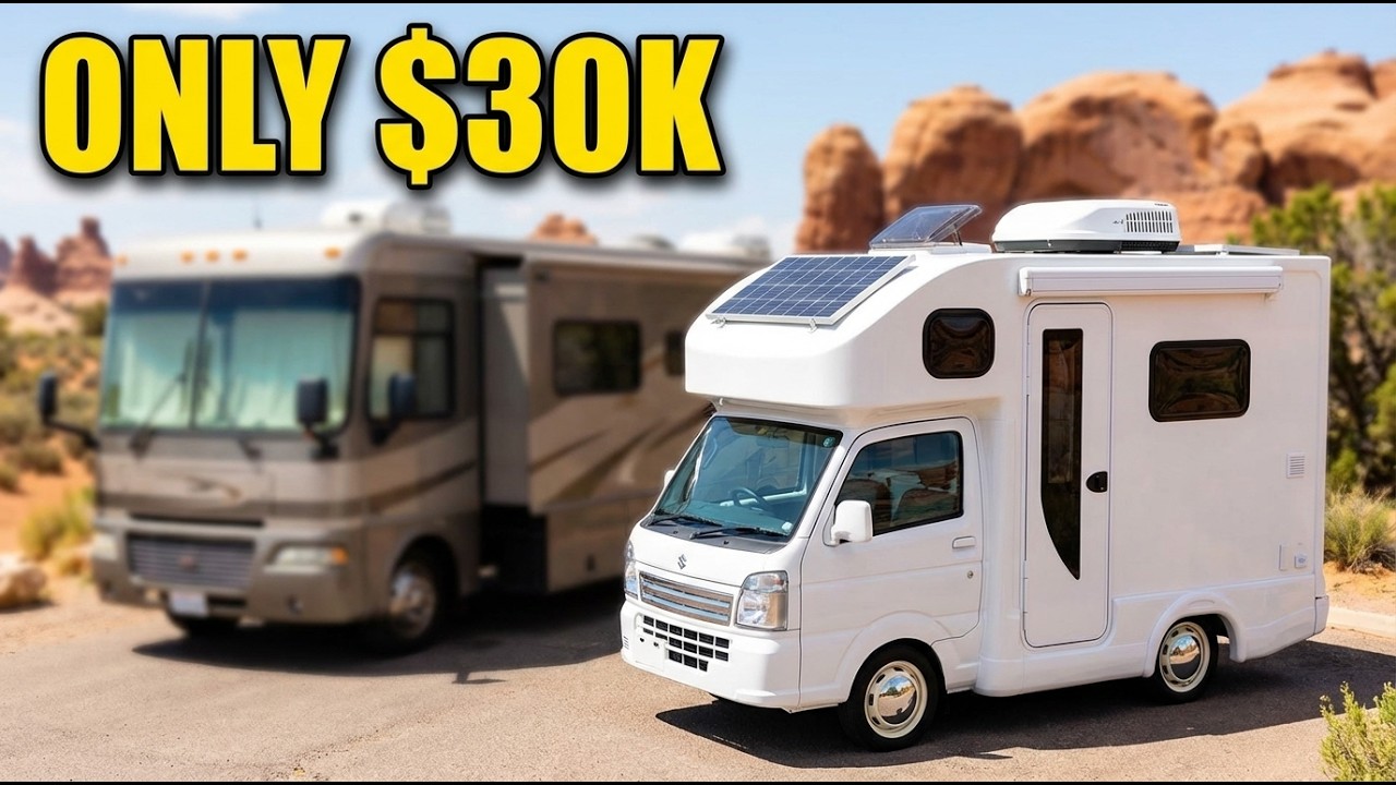 These $30K Japanese Kei Camper With 4 Beds, Solar & AC in A Tiny ...